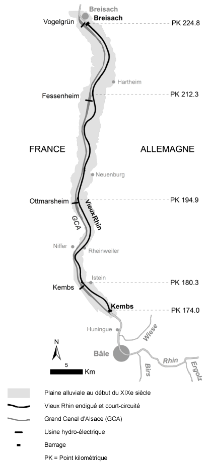 Carte à la une : reconstituer le Rhin disparu — Géoconfluences