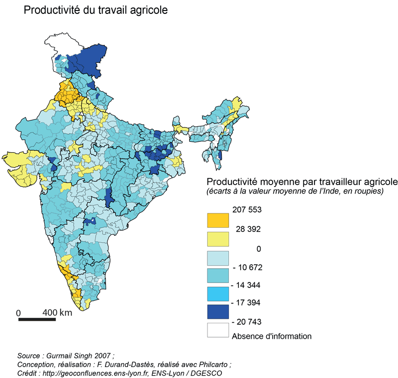 Les hautes densités démographiques de l'Inde — Géoconfluences